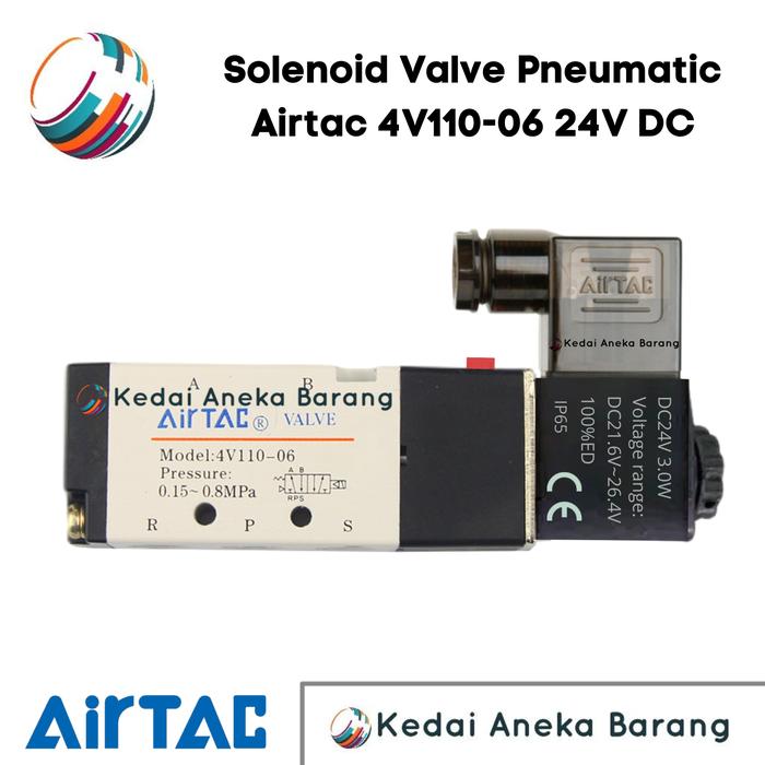 Jual Solenoid Valve Airtac 4V110-06 4V110 06 220V AC / 24V DC Pneumatic - 220V AC - Jakarta ...