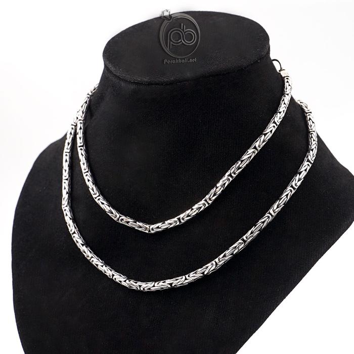Jual Kalung Pria Perak Asli Silver 925 Motif Borobudur - 50 Cm Di ...
