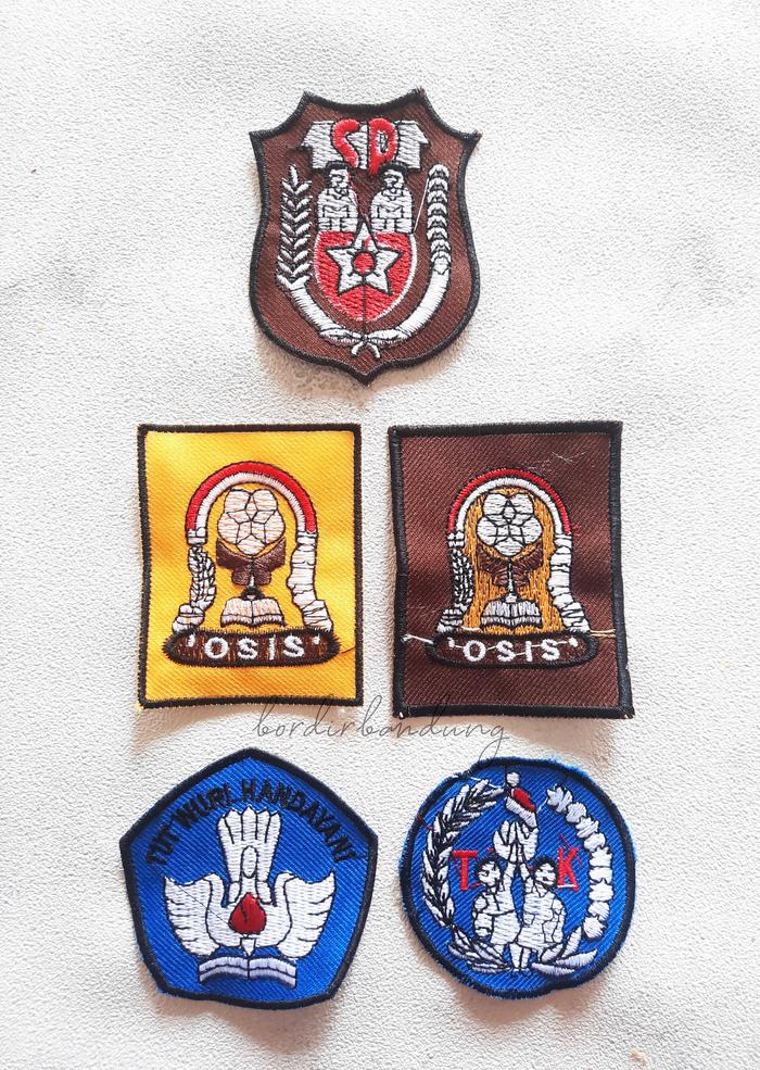 Jual Jual Ready Atribut Sekolah Bet/Badge /Logo/Bordir OSIS TK SD TUT ...