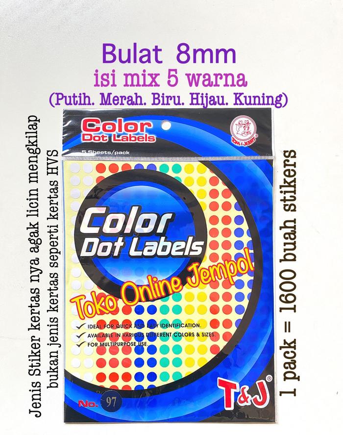 Promo BULAT 8mm MIX Warna no.97 Label Tom and Jerry Color DOT ATK1431TJ - Jakarta Pusat - Toko ...