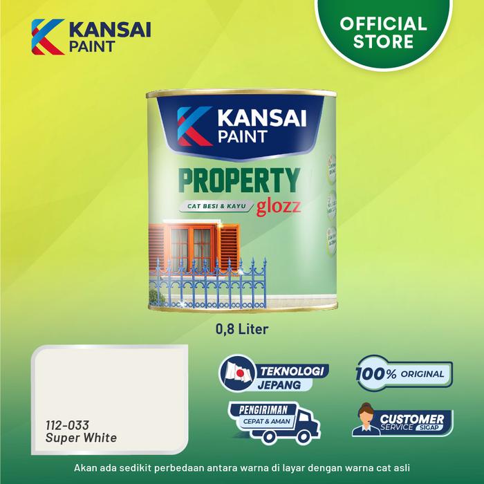Jual KANSAI PROPERTY Glozz - Cat Besi Kayu Super White - Ekstra Kilap ...