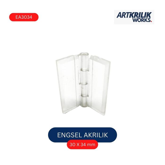 Jual Engsel Akrilik Transparan Engsel Acrylic Hinge 2 3 4 6 10 cm ...