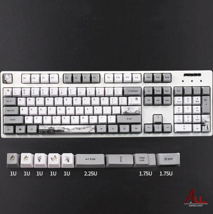 Jual Keycaps 113 MechZone Chinese Ink OEM Profile for Mechanical ...