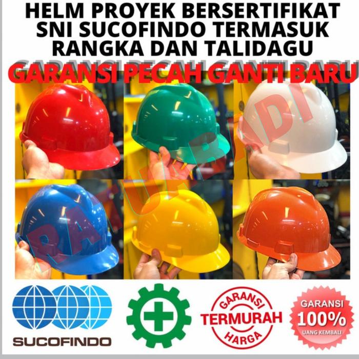 Jual HELM PROYEK V-GUARD SAFETY SNI HIJAU,ORANGE,KUNING,BIRU,PUTIH ...