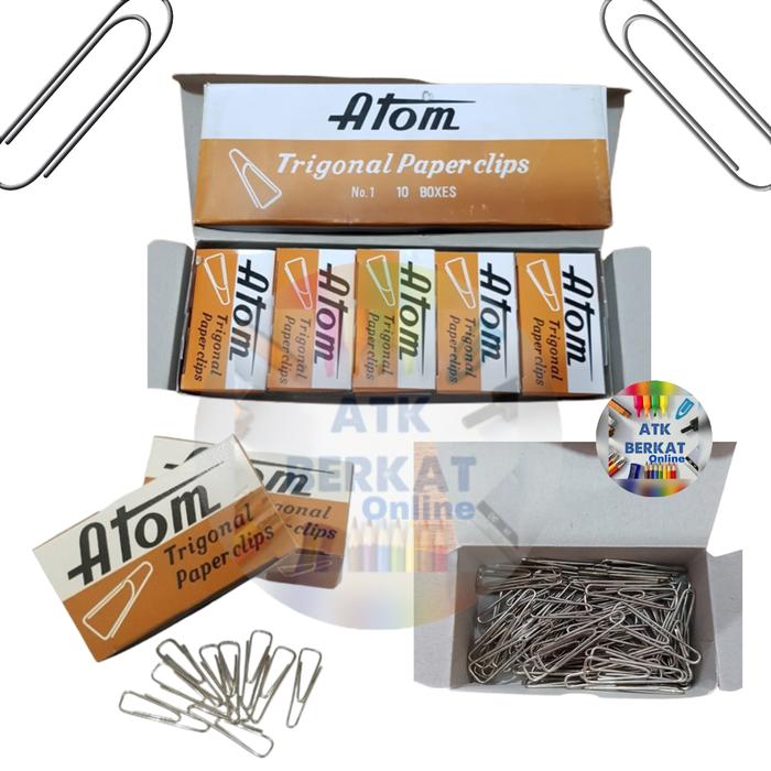 Jual Klip kertas Trigonal paper clip Penjepit kertas no 1 ATOM ...