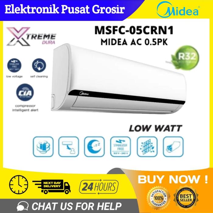 Jual AC MIDEA 1/2 PK MSFC-05CRN1 MSFC 05CRN1 R32 XTREME DURA LOW WATT - Kota Bekasi - ELEKTRONIK ...