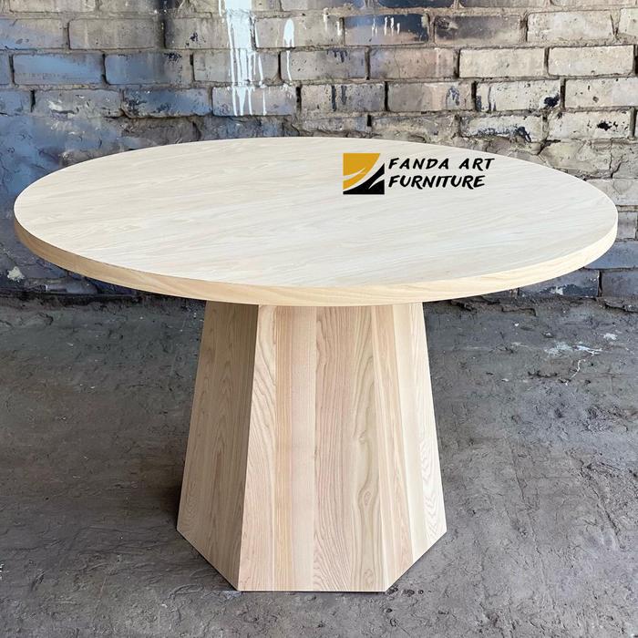 Jual Meja Bundar Minimalis Jati, Meja Makan Bundar, Meja Kopi Bundar ...