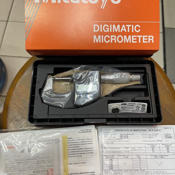 Jual Digimatic Micrometer Mitutoyo 0-25mm (0.001) 293-230-30 (SLOT USB ...