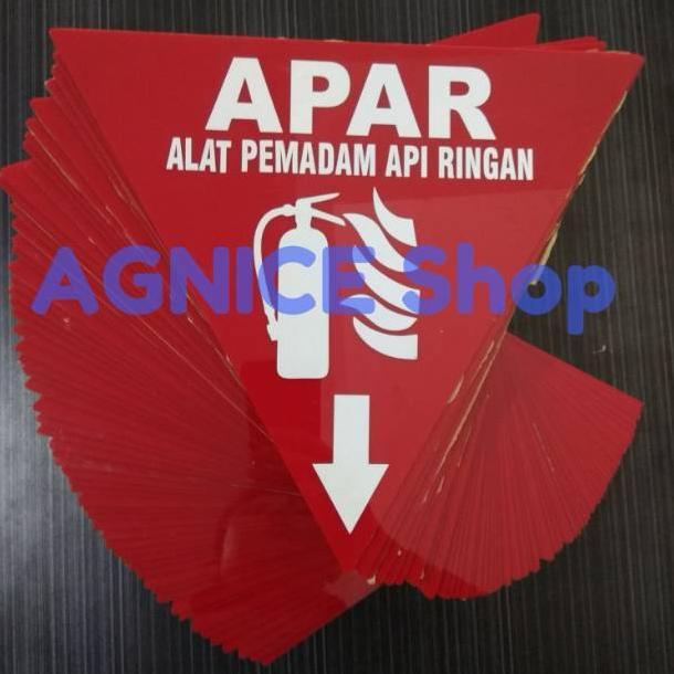 Jual Rambu Segitiga Alat Pemadam Api APAR Acrylic 2mm Sticker Oracle ...
