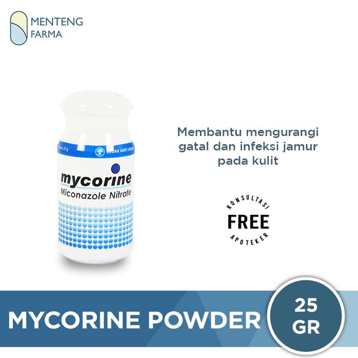 Jual Mycorine Powder 25 Gr - Bedak Gatal Jamur, Panu, Kurap, Kutu Air ...
