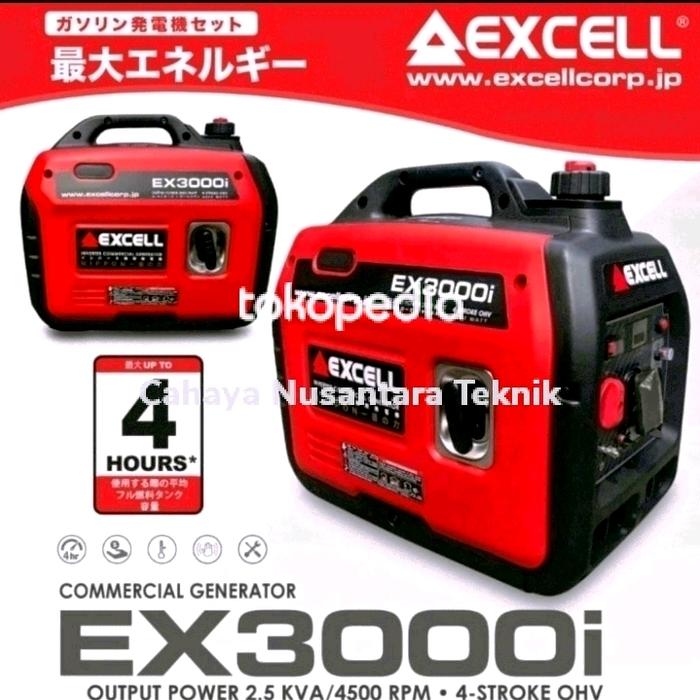Jual Mesin Genset Bensin Silent Mini 2000 Watt EXCELL EX3000i / EX 3000 i - Kota Surabaya ...