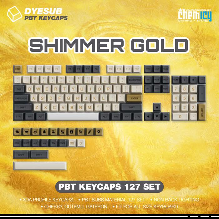 Jual Shimmer Gold PBT Keycaps 127 set XDA Profile - Jakarta Pusat ...