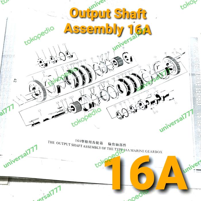 Jual Output Shaft Assembly Marine Gearbox 16A Spare Part - Jakarta ...