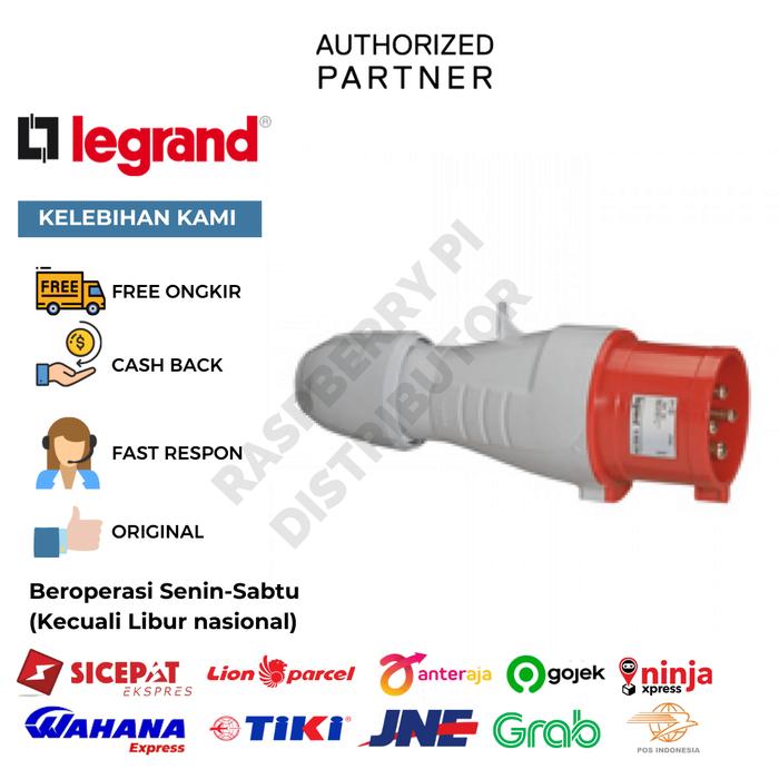 Jual Straight Plug P17 Tempra PRO IP44 415V 32A 3P+E Legrand 555238 ...