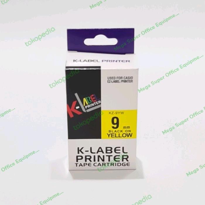 Jual K-Label Print Tape Catridge for Casio 9mm KZ-9YW Label for Casio 9mm - Jakarta Barat - Mega ...