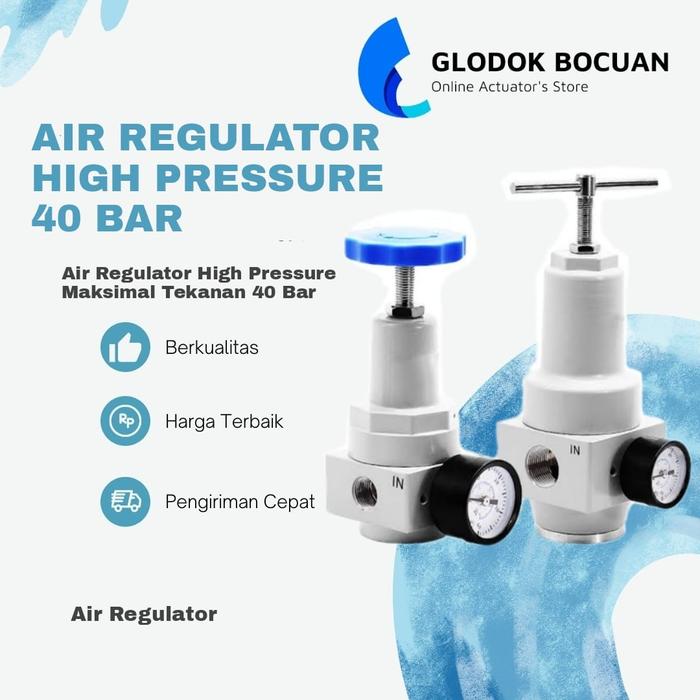 Jual AIR REGULATOR HIGH PRESSURE PENGATUR TEKANAN ANGIN 40 BAR - 1/4 ...