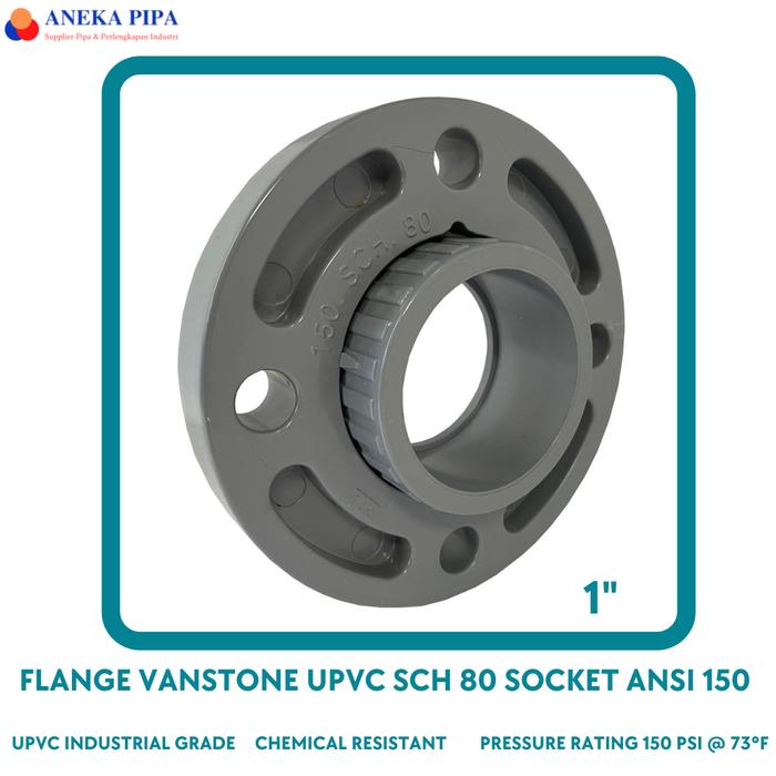 Jual Vanstone Flange UPVC Sch 80 Socket ANSI 150 Size 1 Inch - Kota ...