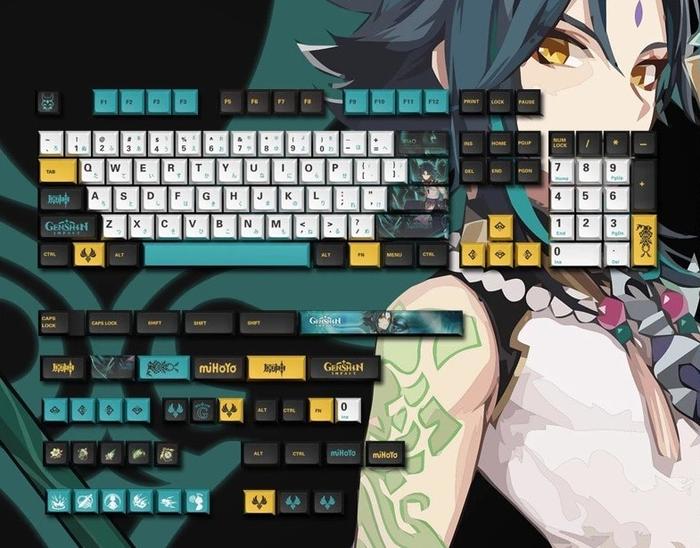 Jual Keycaps Genshin Impact Xiao PBT 140 Keys XDA For Mechanical ...