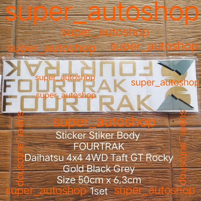 Jual Sticker Stiker Body FOURTRAK Daihatsu 4x4 4WD Taft GT Rocky 1set - Jakarta Utara - Super ...