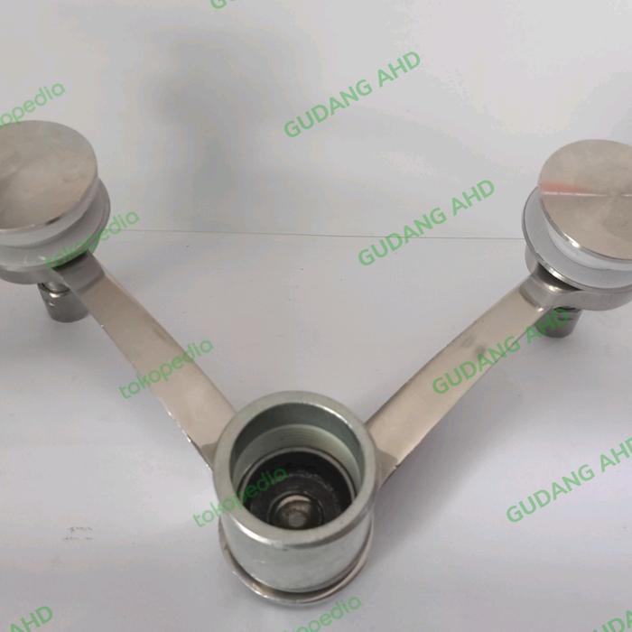 Jual Spider Fitting / Alat Jepit Gabung Kaca Spider 2 Kaki Glass Clamp ...