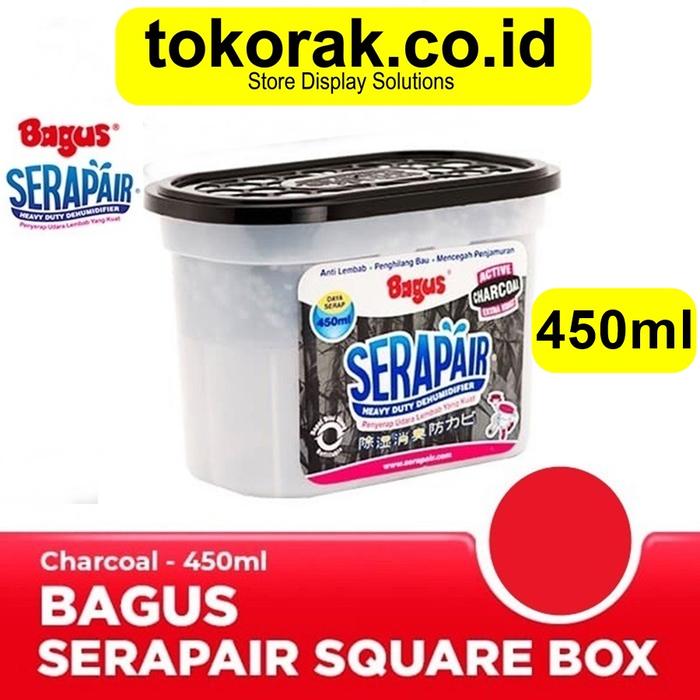 Jual BAGUS SERAPAIR 450 ML SQUARE BOX CHARCOAL SERAP AIR ANTI LEMBAB ...