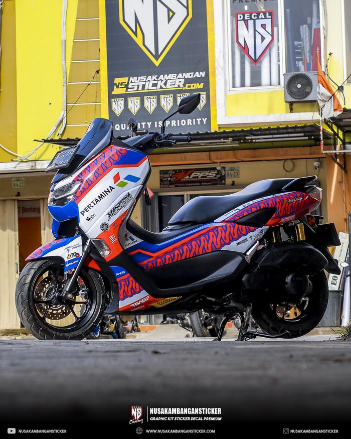 Jual Desain Sticker Nmax 155 New Livery Mandalika Putih Merah ...