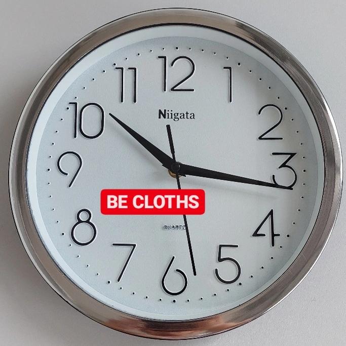 Promo Jam dinding Niigata Quartz 25cm Wall Clock Polos Diameter 25 cm ...