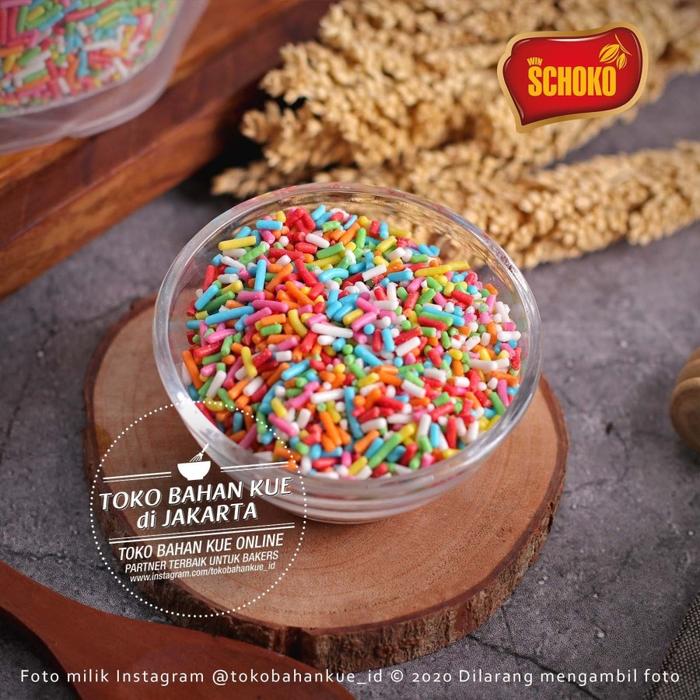 Promo Schoko Rainbow Meises Mix 500gr Choco Colour Compound Warna Warni ...