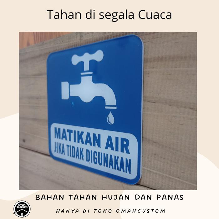 Jual Papan Acrylic Tanda Tulisan Buang sampah pada Tempatnya - Matikan ...