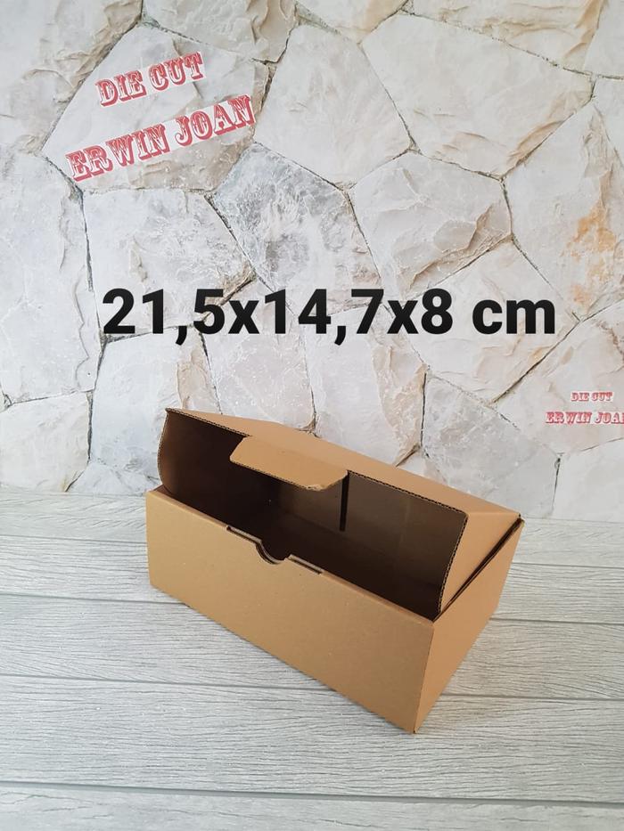 Jual Kardus Box uk. 21,5x14,7x8 cm Die Cut (bisa dengan/ tanpa penyekat ...