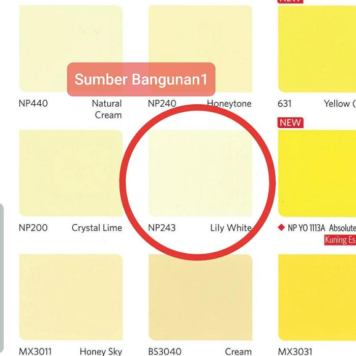 Jual Cat tembok Vinilex pro cream coklat putih dinding nippon paint 4 ...
