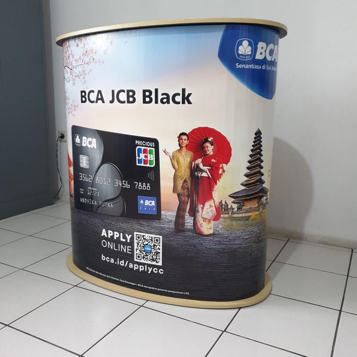 Jual Poly Counter ( Dengan Cetakan ) / Event Desk ( Lengkung ) - Dengan ...