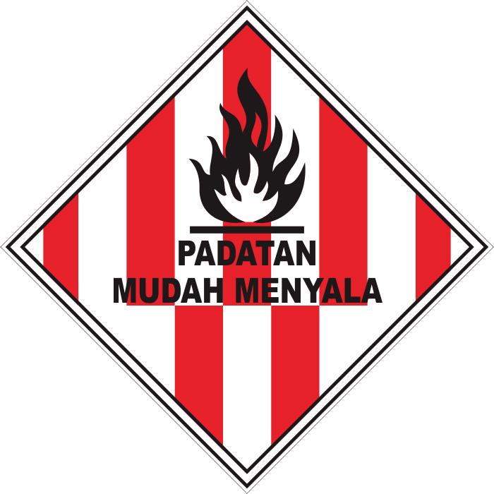 Jual Sticker LIMBAH B3 | PADATAN MUDAH MENYALA - 10x10cm, VINYL - Kota ...