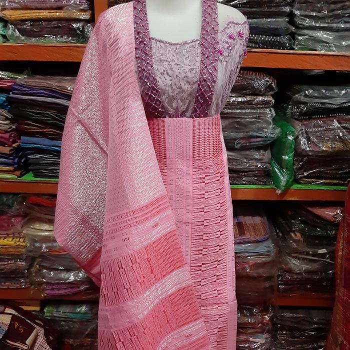 Jual SONGKET BATAK TUMTUMAN FULL TENUN TANGAN TARUTUNG BABY PINK ...