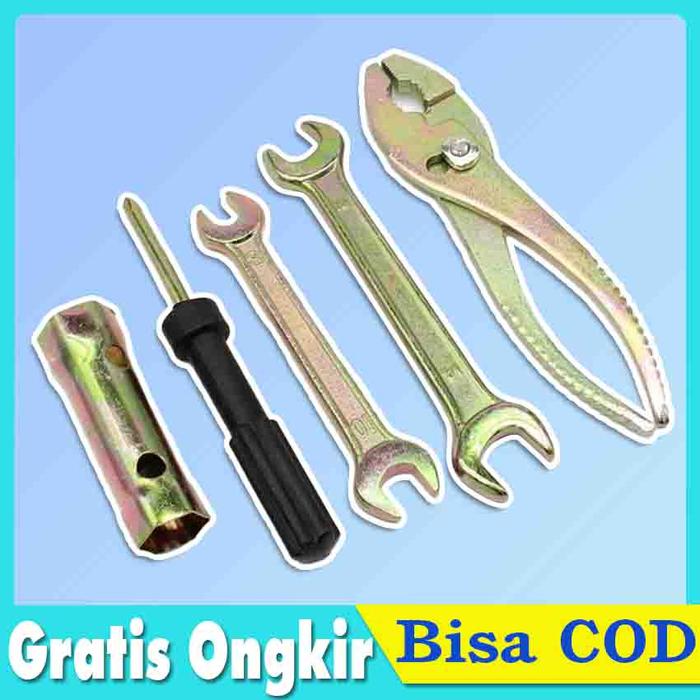 Jual Tool Kit Set Motor Alat Reparasi Sepeda Plier Wrench Obeng ...