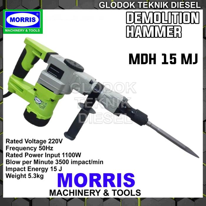 Jual MORRIS Mesin Bobok Beton Demolition Jack Hammer MDH 15 MJ 15 J ...