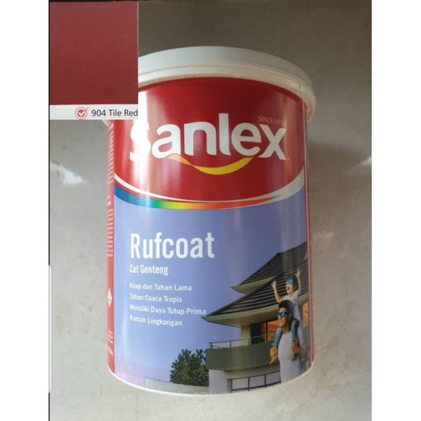 Jual cat genteng roof paint rufcoat roof coating cat sanlex warna tile ...