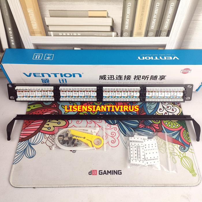 Jual Vention Network Patch Panel Cat6 Gigabit Ethernet LAN RJ45 ...