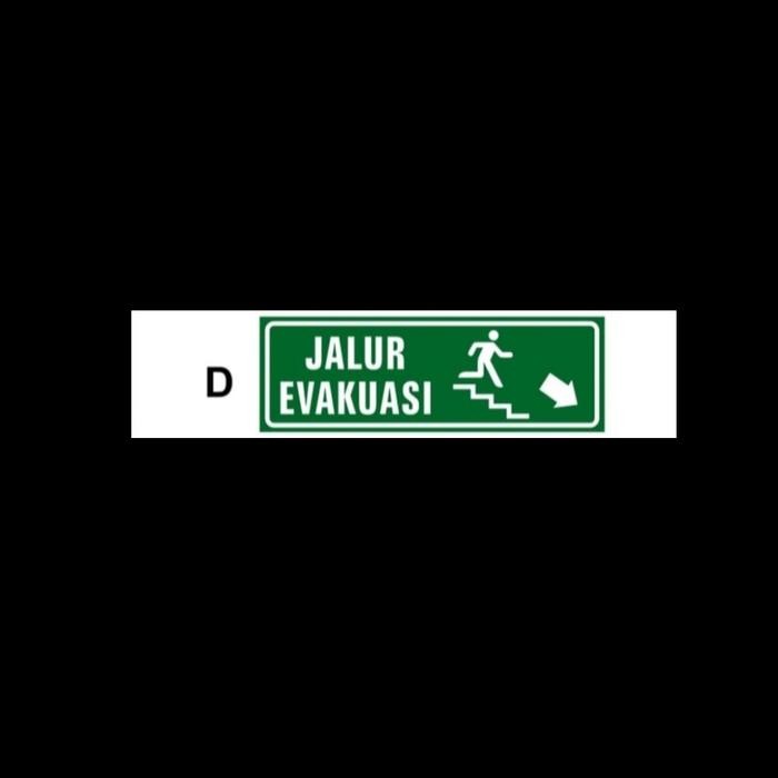 Jual Stiker Sign 10x30. JALUR EVAKUASI KANAN KIRI TANGGA DARURAT. RAMBU K3 - GAMBAR D - Jakarta ...