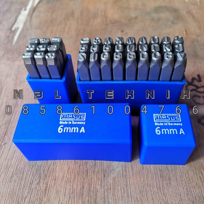 Jual MASUS Stamp Punch Set 6mm Huruf dan Angka Ketok Made in Germany ...