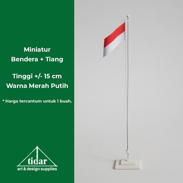 Jual MH - Miniatur Maket Tiang Bendera Merah Putih Tinggi 15 CM - Kota ...