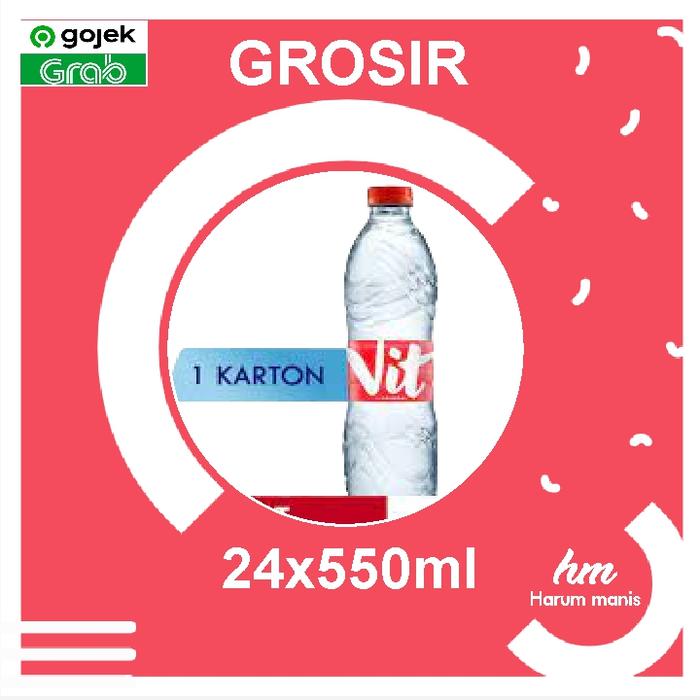 Jual Vit Air Mineral Botol Sedang 550ml x 24 / 1 dus - Kota Semarang ...