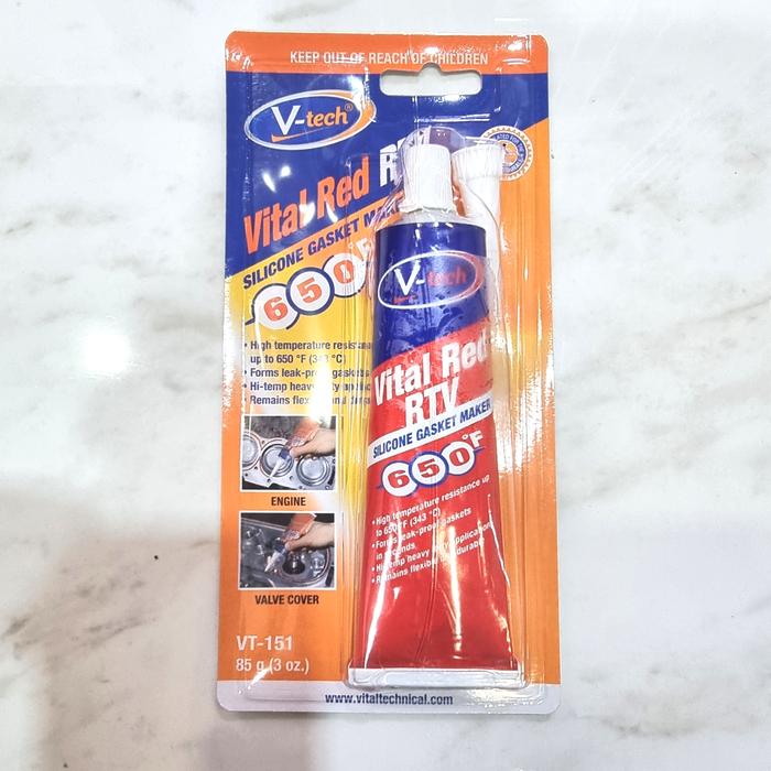 Jual Silicone Gasket Maker Vital Red RTV 85g V-Tech - Kota Batam - billindomarket | Tokopedia