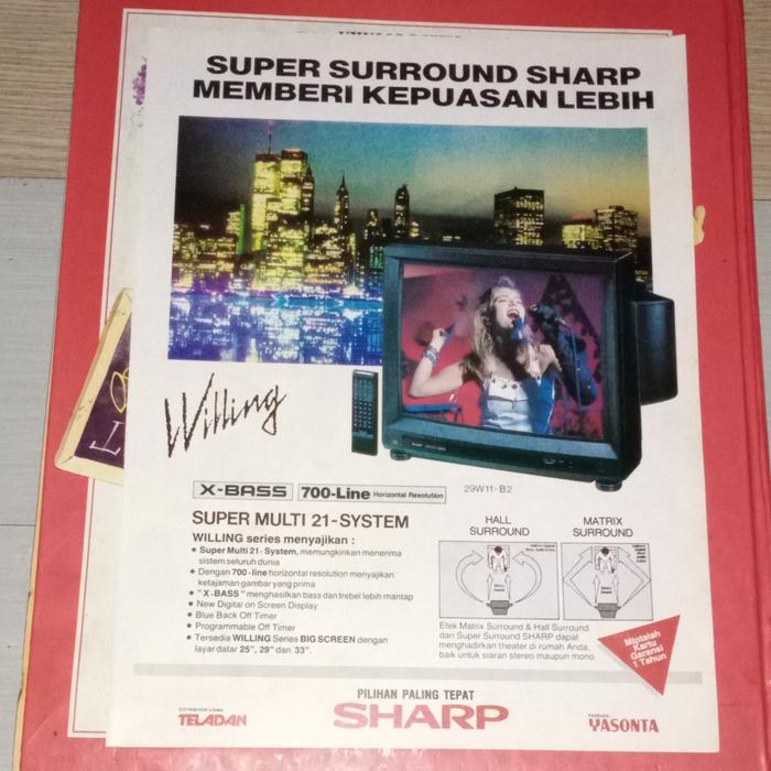 Jual Iklan Cetak Jadul TV Sharp Willing series - Kota Bandung - Kawan DuniaMayaShop | Tokopedia