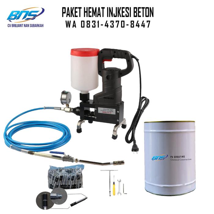 Promo PAKET LENGKAP MESIN INJEKSI TYPE NEW+PU+PACKER GROUTING MACHINE ...