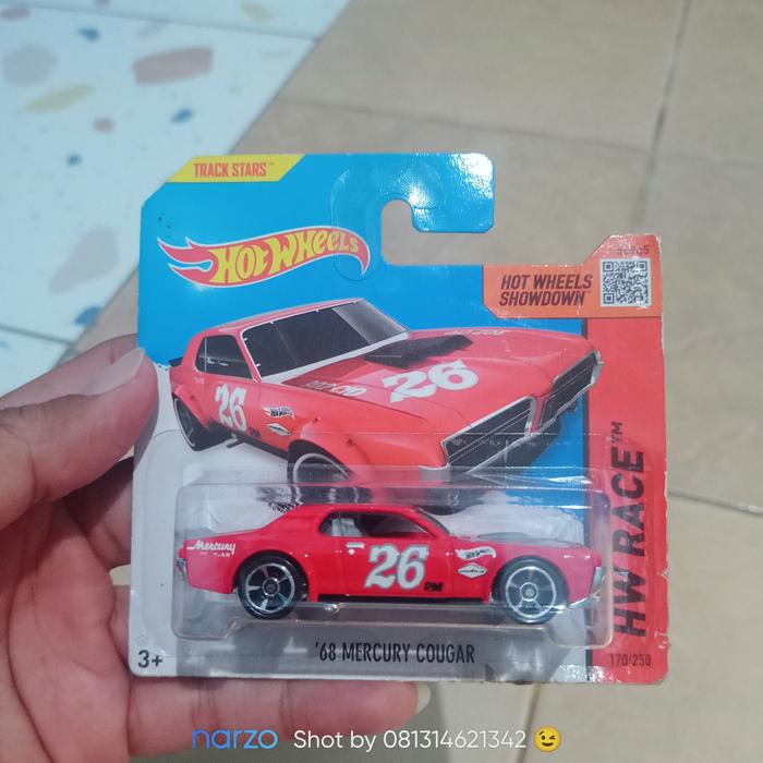 Jual Hotwheels 68 mercury cougar red merah short card very rare - Kab ...