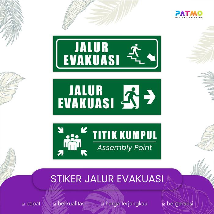 Jual Stiker Jalur Evakuasi Rambu Tanda Sign Titik Kumpul (30x10 cm) - Kab. Gunungkidul - patmo ...
