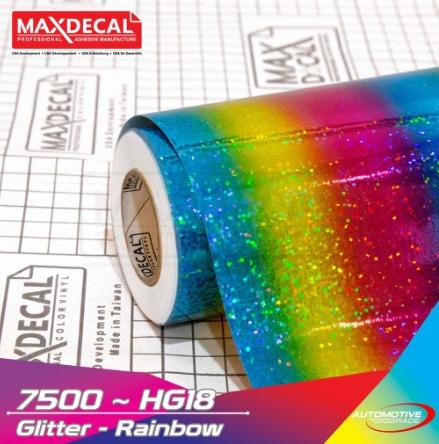 Jual [ROLL] MAXDECAL 7500 HG18 Glitter RAINBOW Hologram Pelangi Manik ...