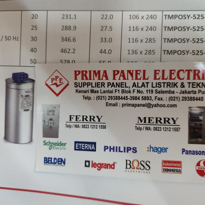 Jual Capacitor Bank Fort 50 kvar 50kvar 415vac/50Hz tipe TMPOSY-415-50-3 - Jakarta Pusat - Prima ...
