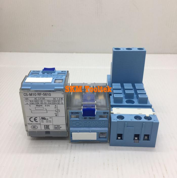 Jual Relay Releco C5-M10 24VDC RF-5610 R + Socket Releco S5M - Jakarta ...